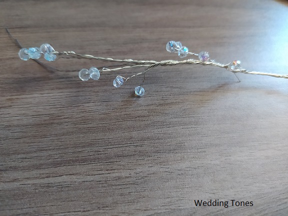 DIY: Handmade Bridal Hairpiece With Wire and Clear Crystals – Wedding Tones